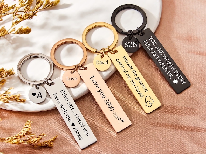 Custom Couple Keychain Personalized Gift for Boyfriend - Etsy
