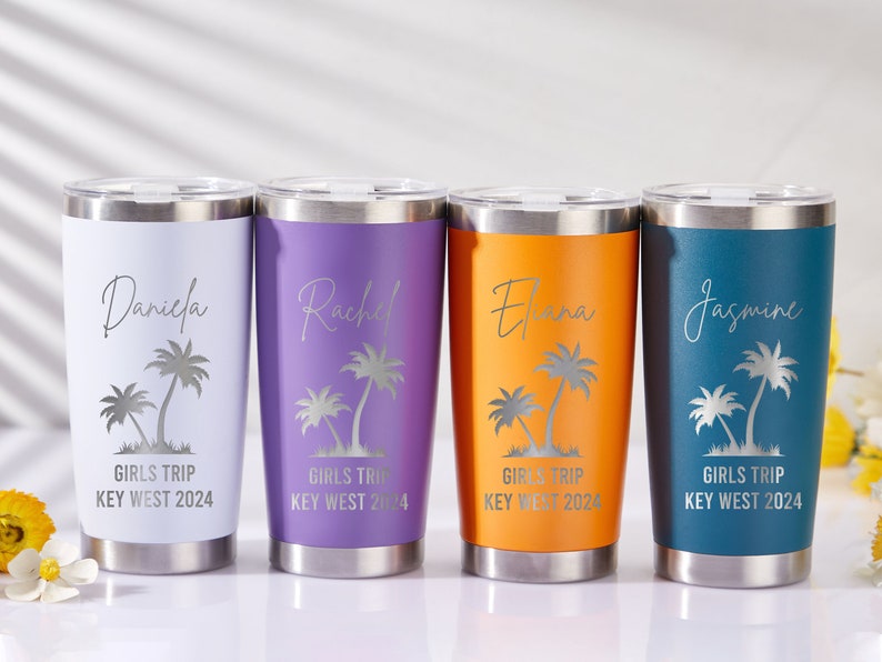 Personalized 20oz Vacation Tumbler,custom Engraved Beach Tumbler,girls ...