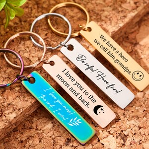 Stainless Steel Keychain Custom Engraved Key Chain Drive Safe Keychain ...