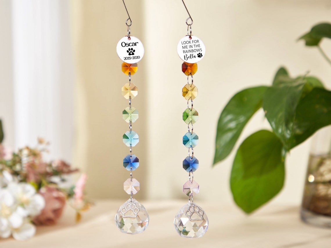 Rainbow Bridge Pet Personalized,sun Catcher,pet Memorial Gift ...