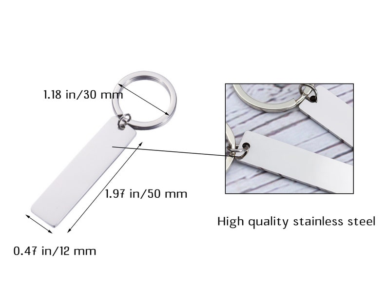 Stainless Steel Keychain Custom Engraved Key Chain - Etsy