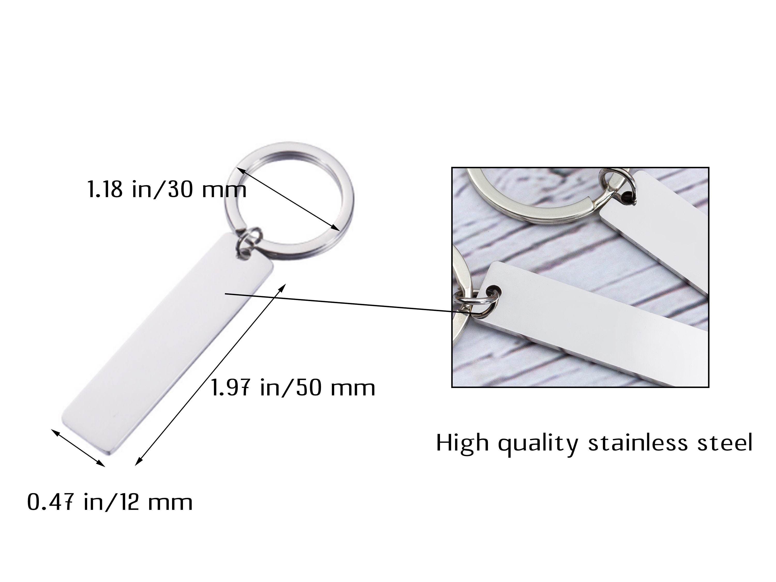 Stainless Steel Keychain Custom Engraved Key Chain - Etsy