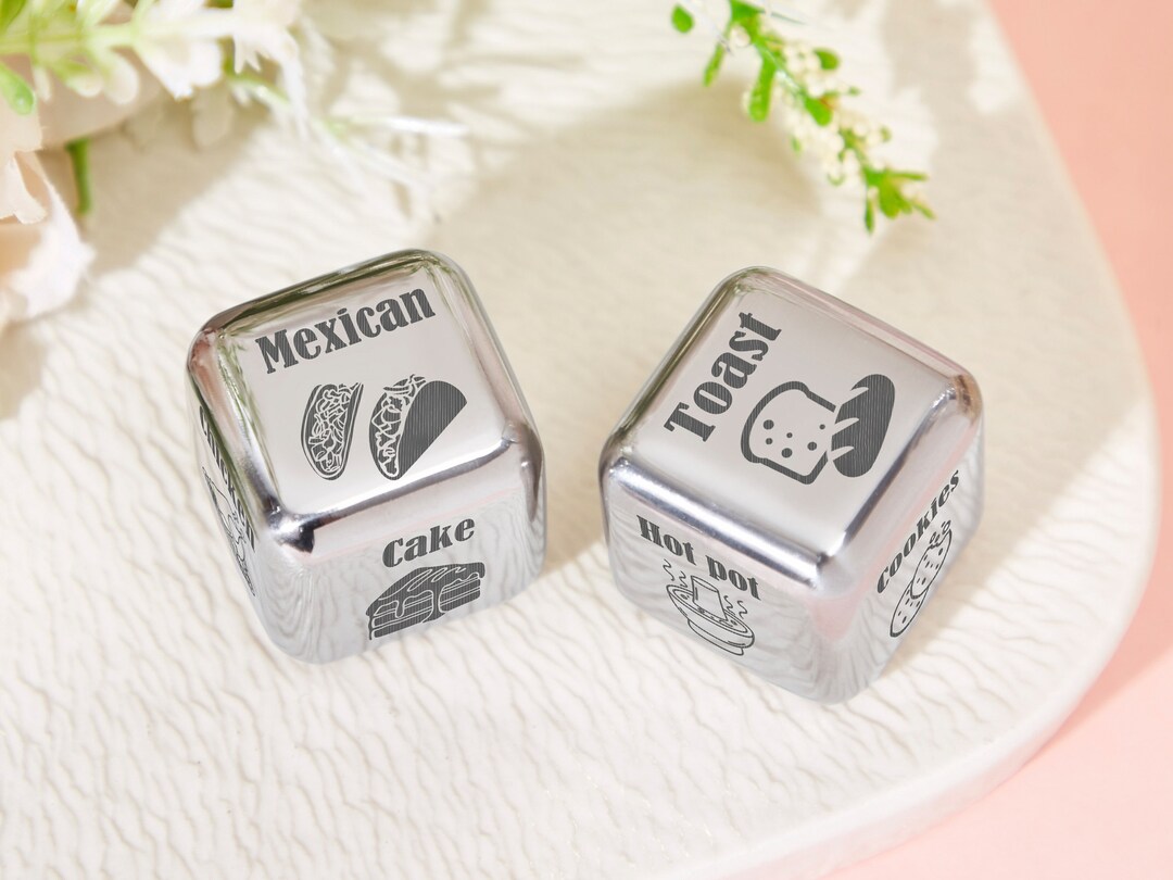 Personalized Food Dice Game Custom Food Decision Dice for Couples Dice ...