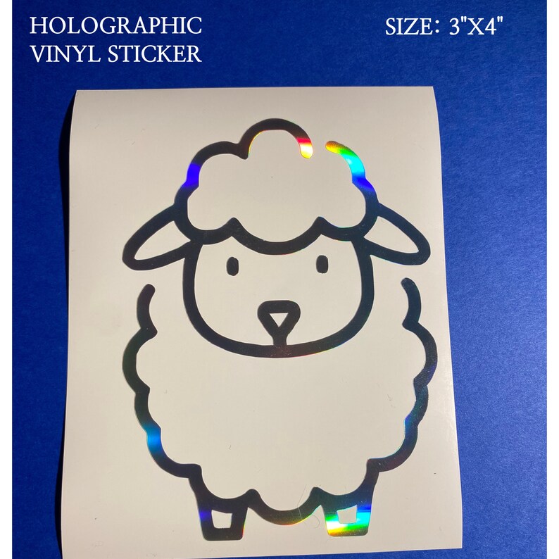 Sheep Sticker Holographic Vinyl Decal Waterproof Stickers Laptop ...
