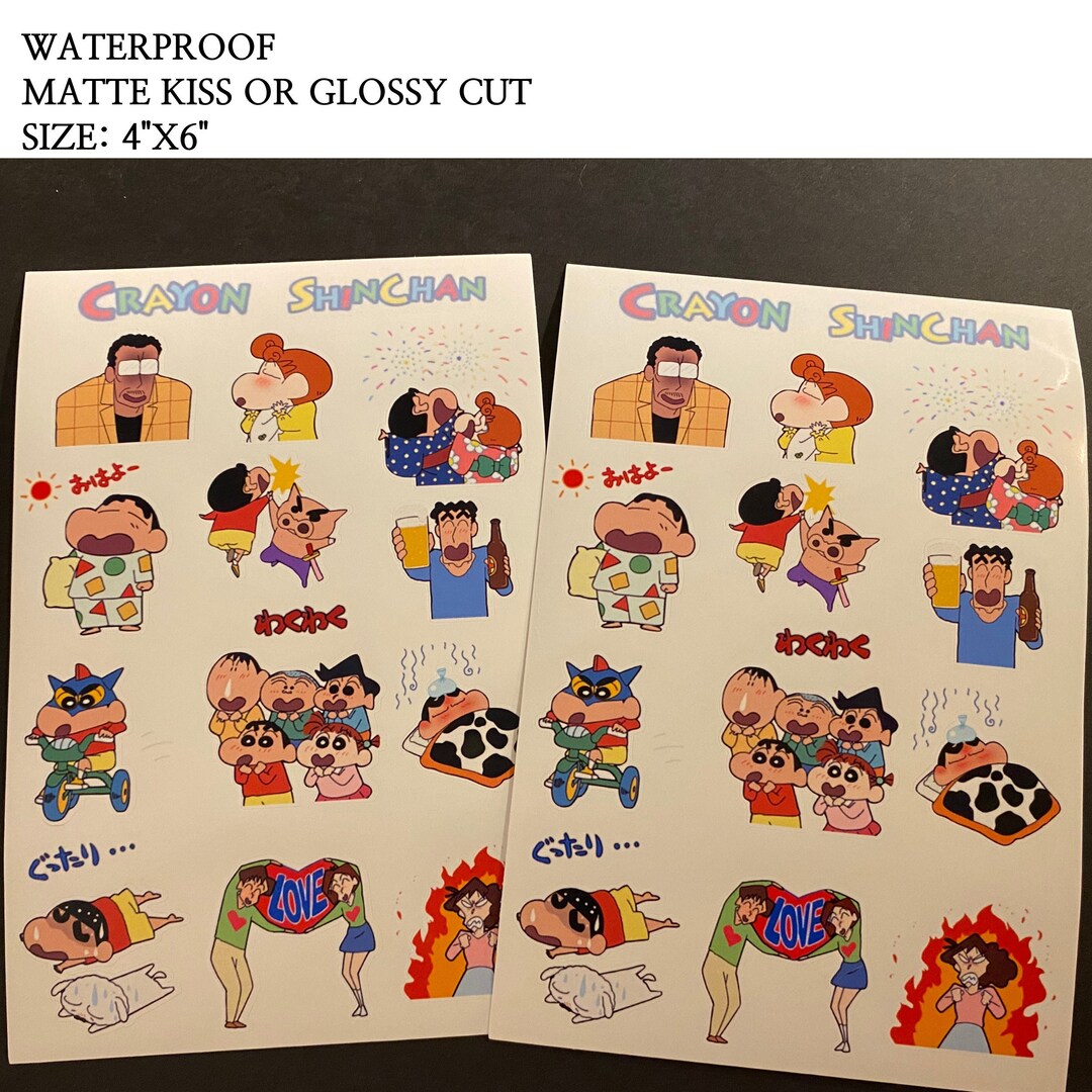 Crayon Shin Chan | Waterproof Stickers | Japanese Anime - Etsy