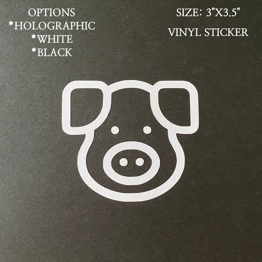 Pig Sticker Holographic Vinyl Decal Waterproof Stickers Laptop Stickers ...