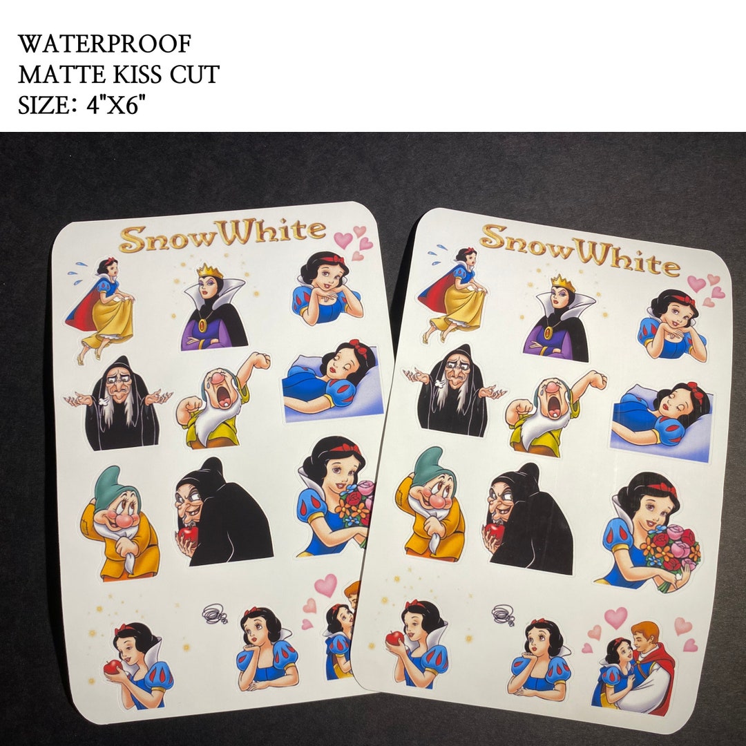 Disney Princesses Snow White Disney Waterproof Stickers - Etsy