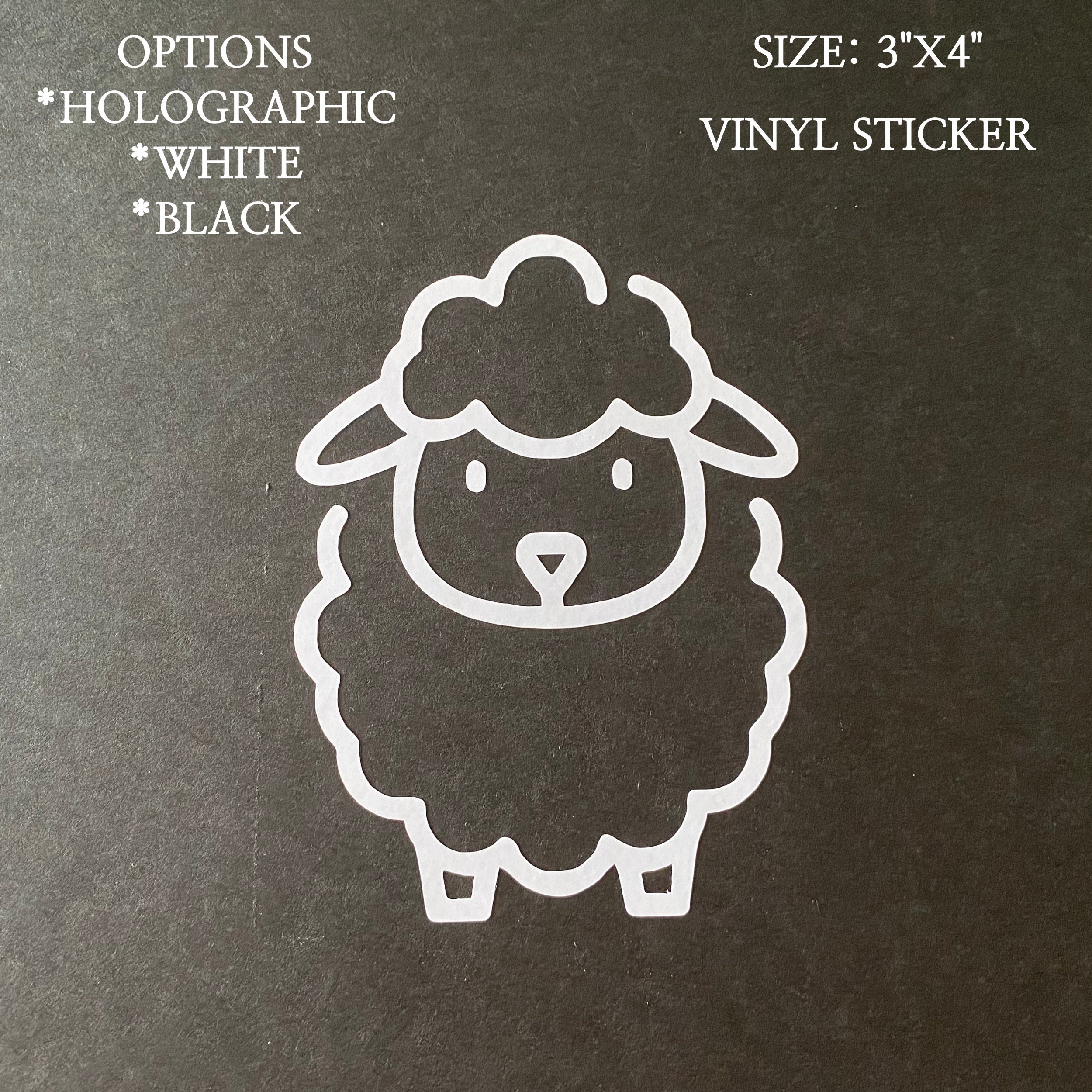 Sheep Sticker Holographic Vinyl Decal Waterproof Stickers Laptop ...