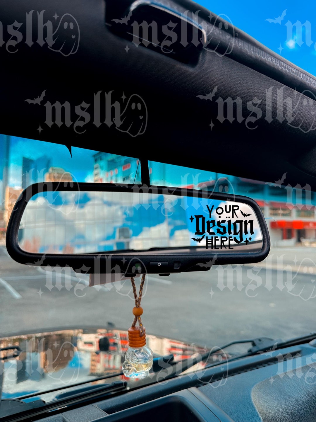 Rear Mirror Car Decal Mockup, Car Sticker Mockup, Vinyl Decal Mockup ...