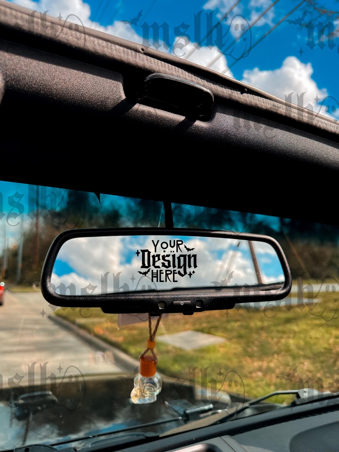 Rear Mirror Car Decal Mockup, Car Sticker Mockup, Vinyl Decal Mockup ...
