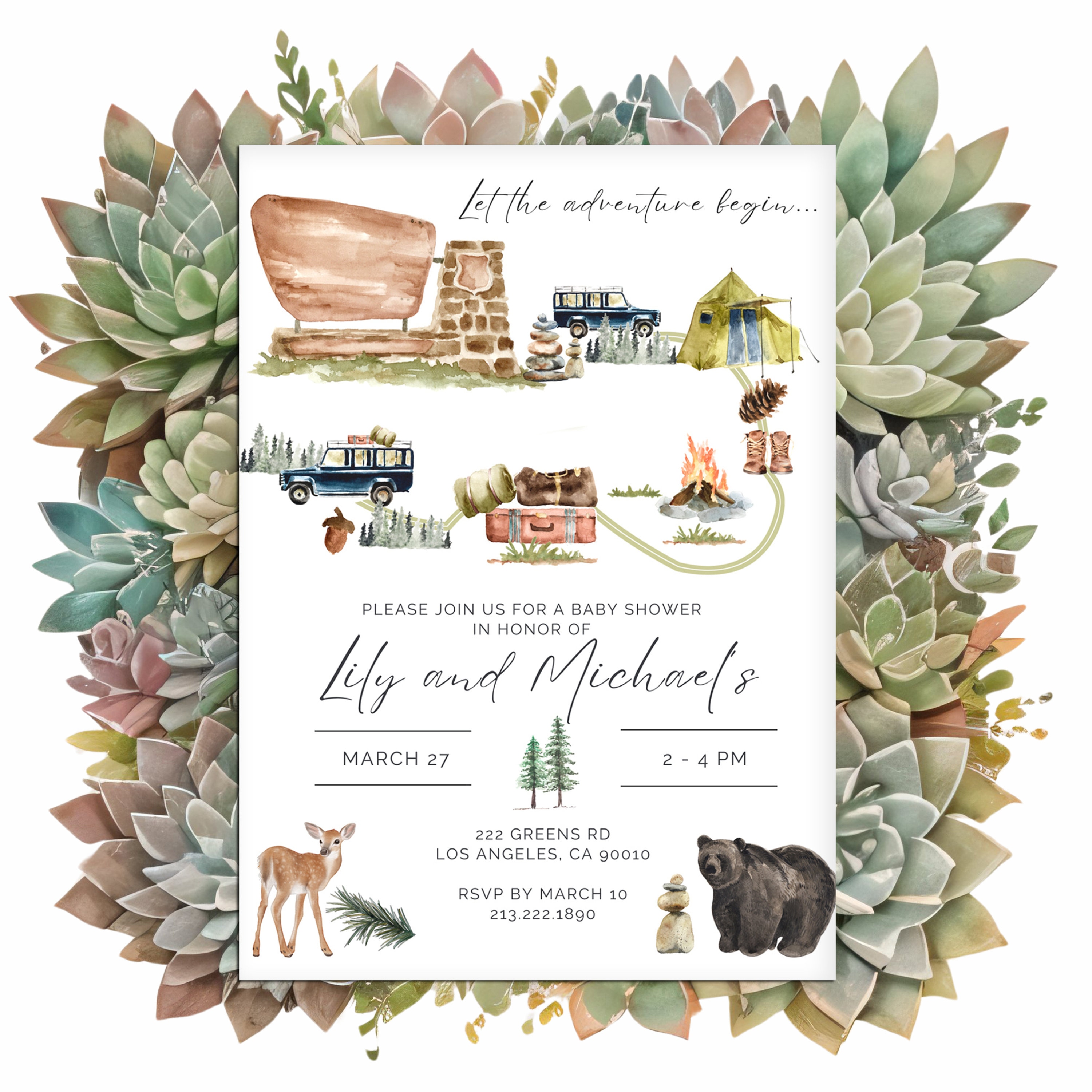 National Park Theme Party Invitation Bundle - Etsy