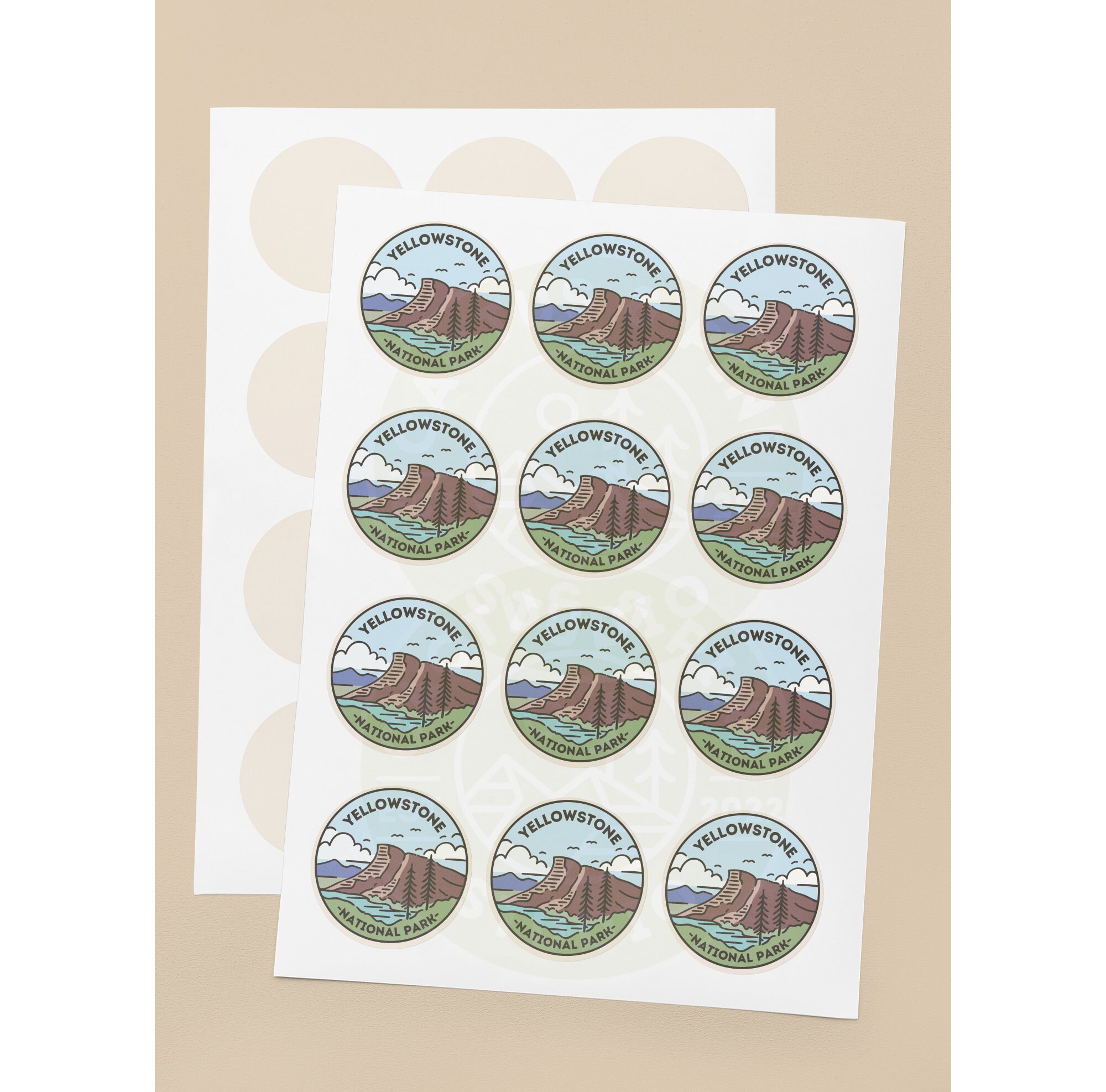 Yellowstone National Park Badge PNG PDF Digital Illustration Only | No ...