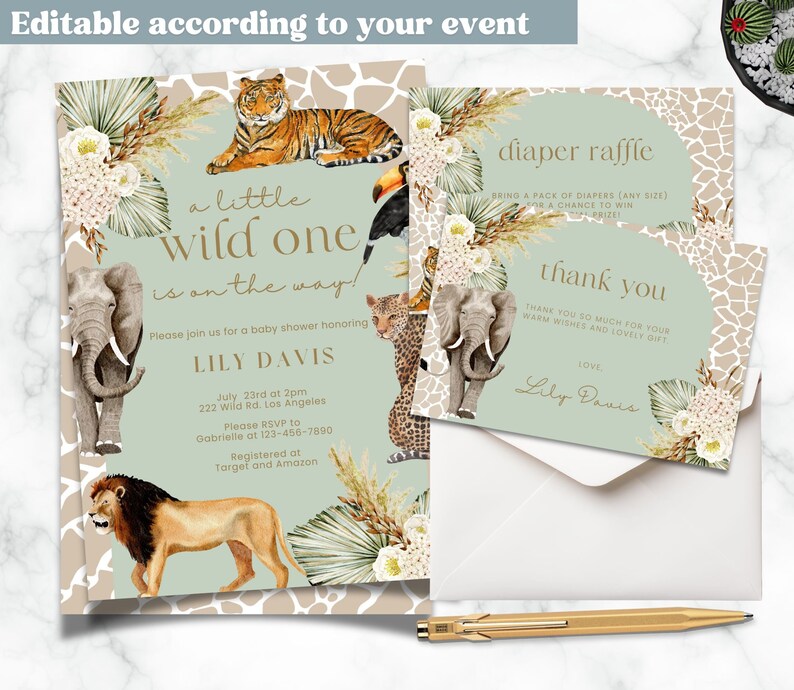 A Little Wild One is on the Way Safari Themed Baby Shower Wild One Baby ...