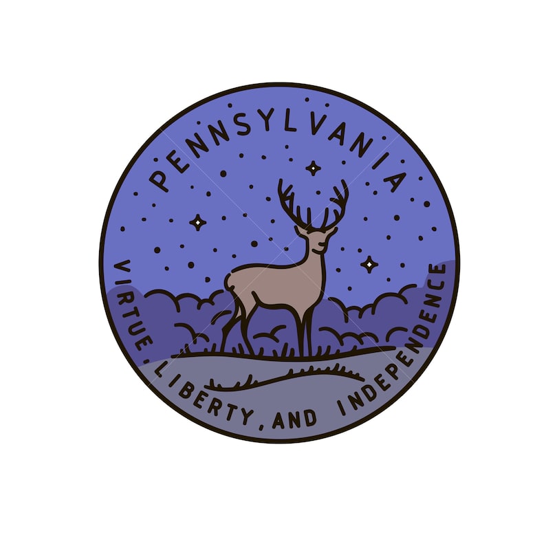 Pennsylvania Logo in Png Svg Format Pennsylvania Digital - Etsy