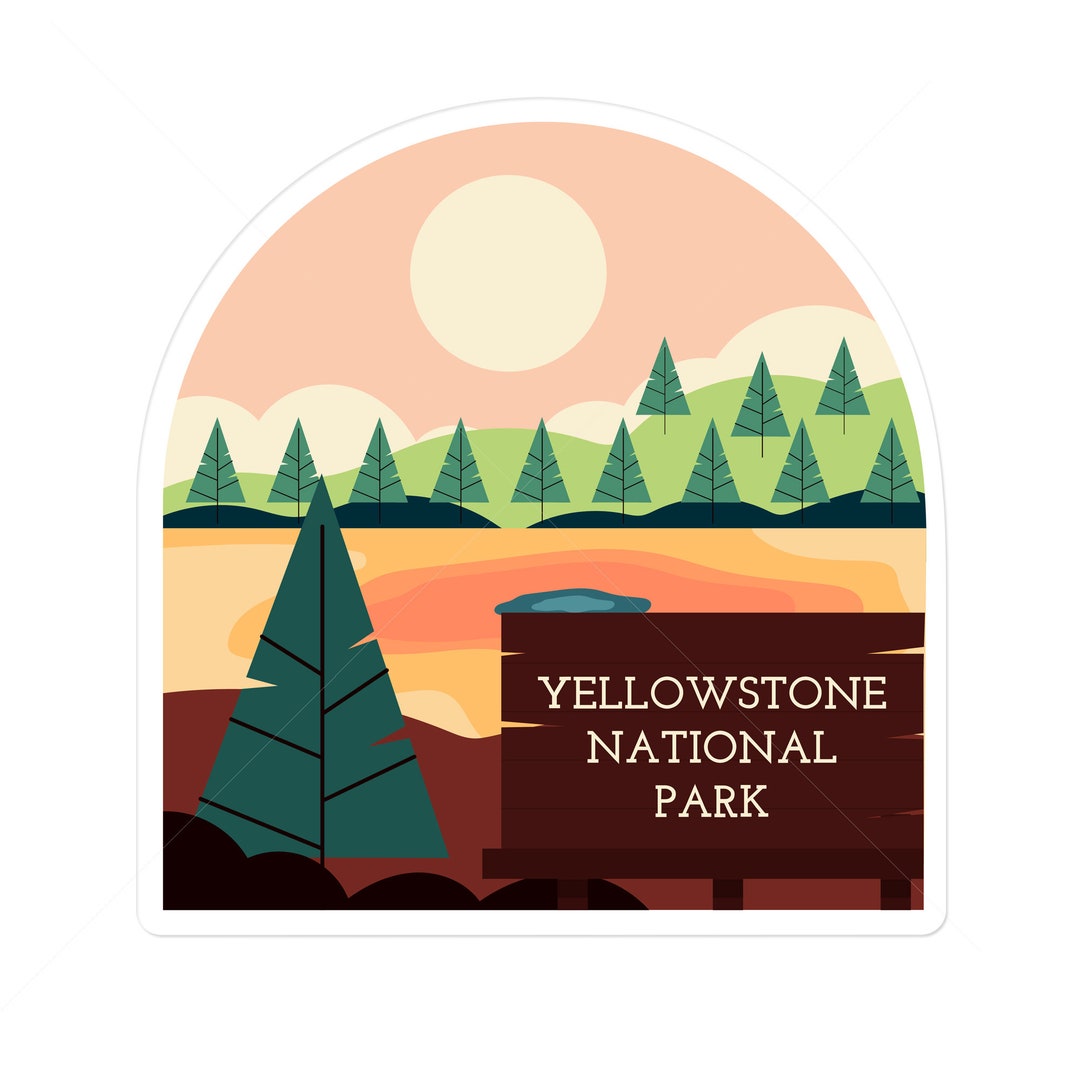 Yellowstone National Park PNG PDF, Badge Digital Illustration No ...