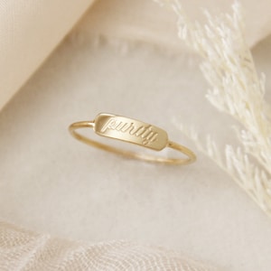 Purity Ring, Promise Ring, Christian Jewelry Gift, Scripture Ring ...