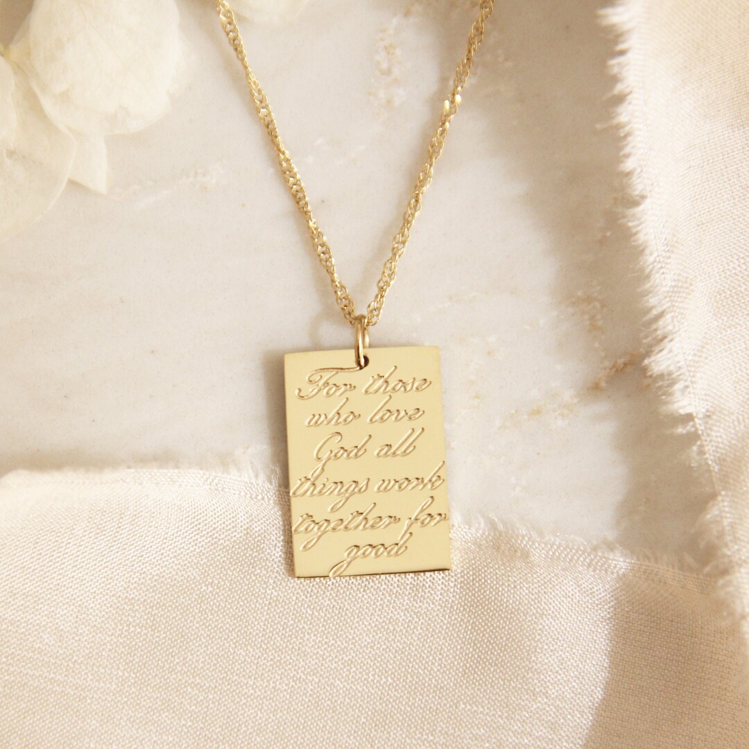 All Things Work for Good Romans 8:28 Necklace, Romans 8 Necklace ...
