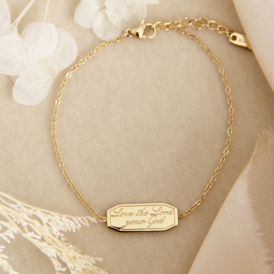 Love the Lord Your God Bracelet, Deuteronomy 6:5-8 Bracelet, Christian ...