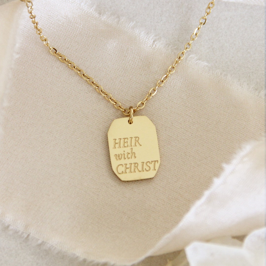 Heir With Christ Necklace, Romans 8 Gift, Christian Jewelry Gift ...