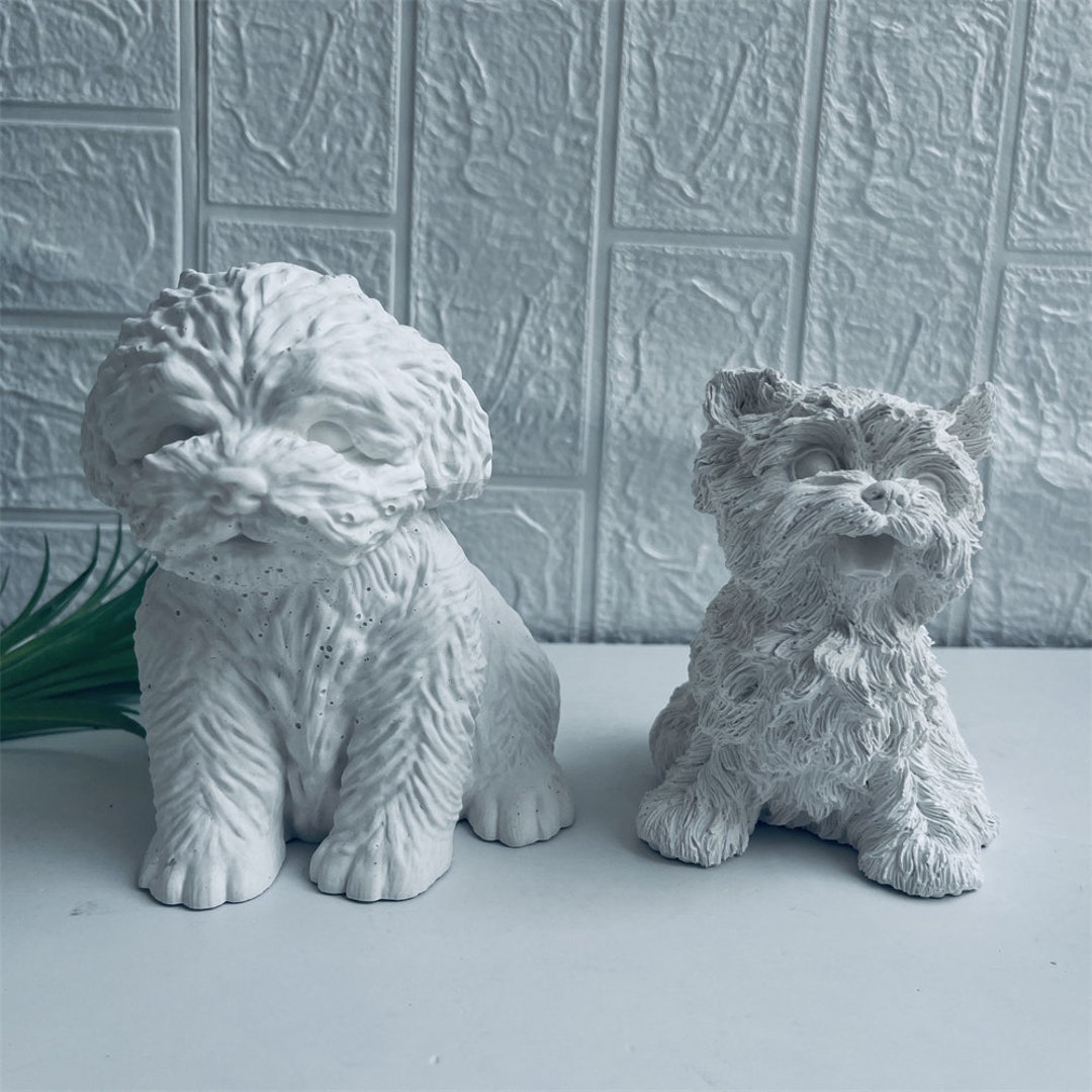 Large Dog Statue Silicone Mold Concrete Mold Dog Statue 3D - Etsy