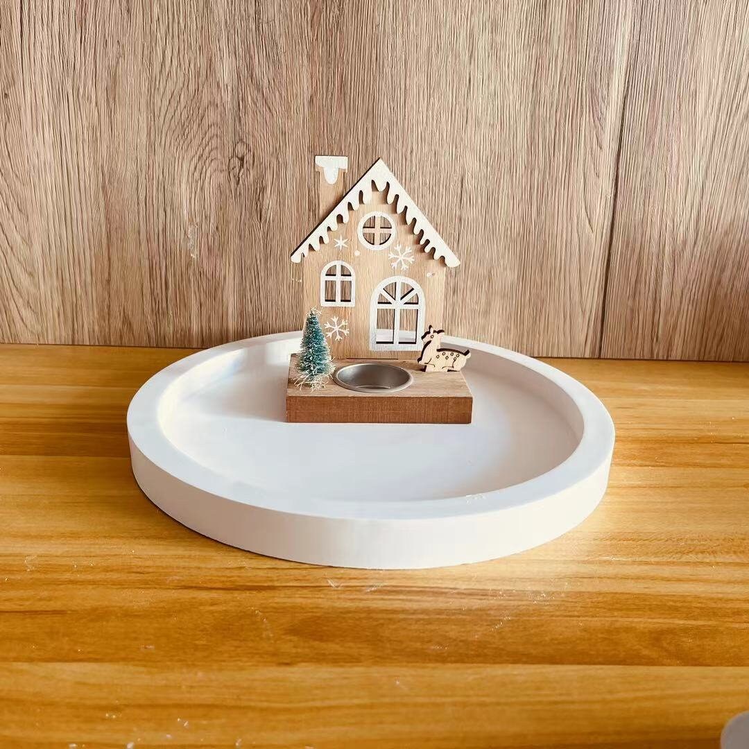 Round Tray Silicone Molds, 4 Sizes, Large Circle Plate Casting Molds ...