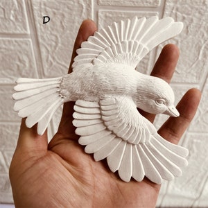Birds Silicone Moulds Bird Concrete Molds Gypsum Raysin Bird Decoration ...