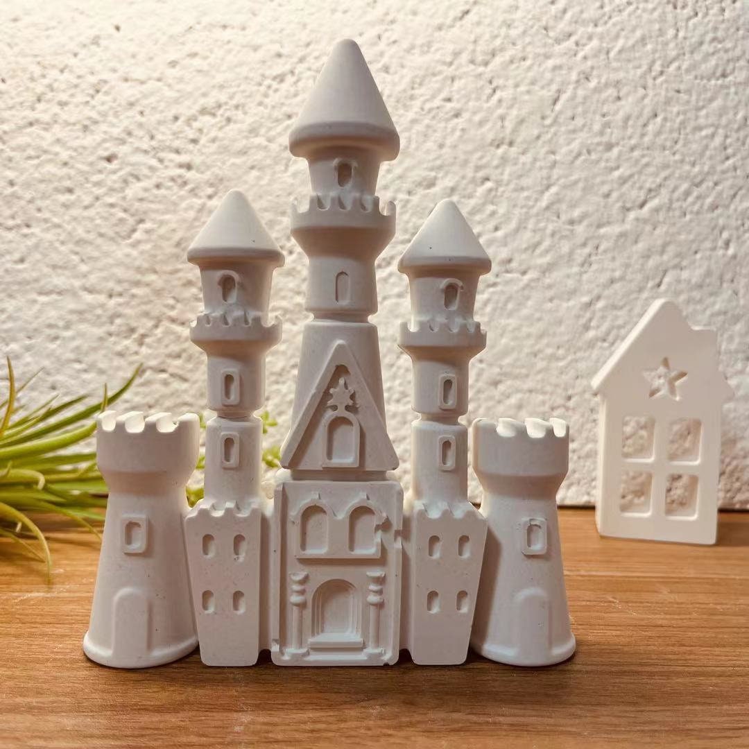 Castle Silicone Mold, Casting Moulds, Concrete Moulds, Decoration Home ...