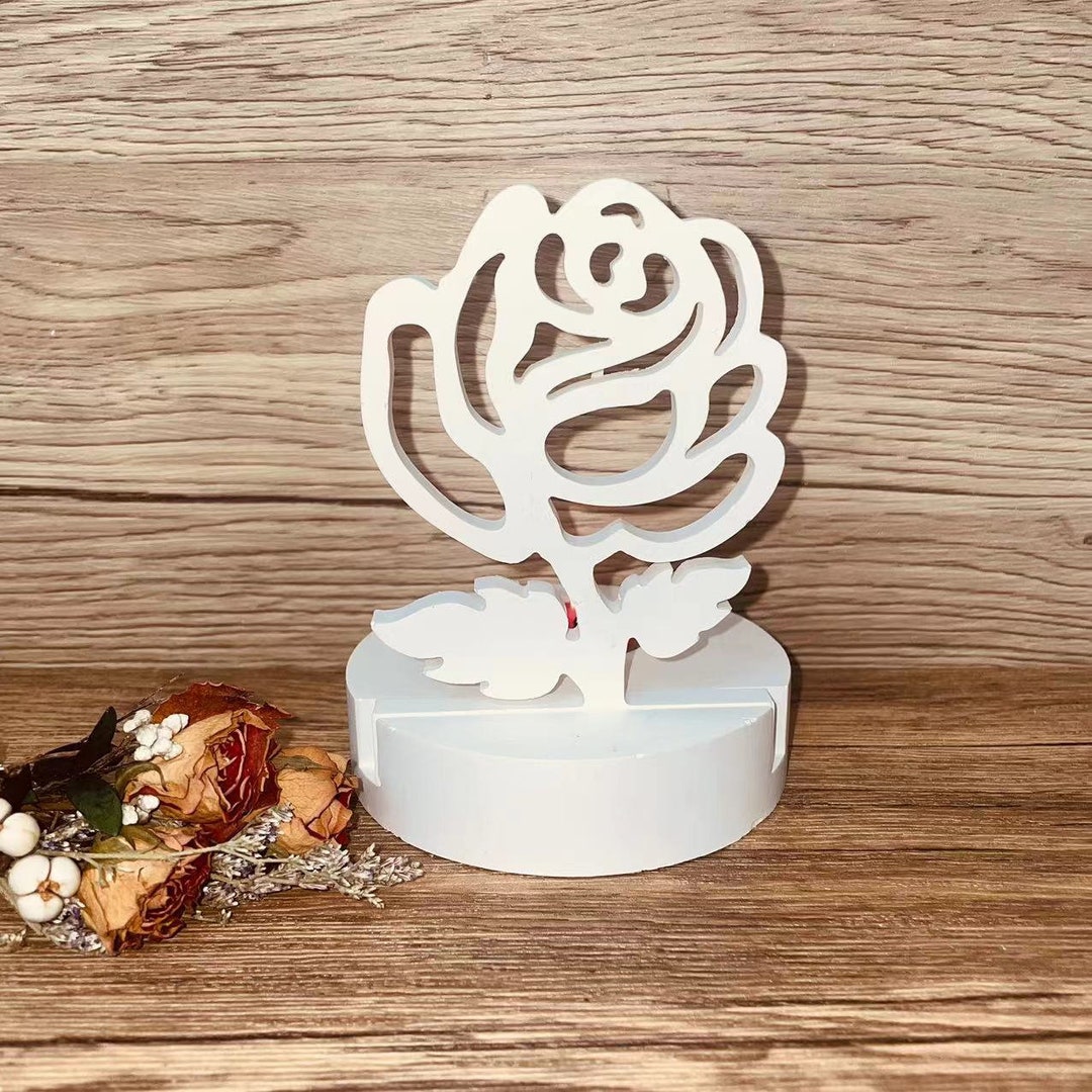 Silicone Mold Rose Flower Insert for Tealight Holder, Casting Mold ...