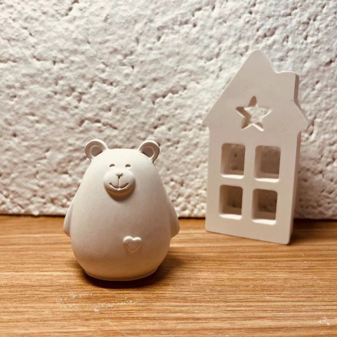 Cute Bear Silicone Mold,silicone Casting Molds Bear, Concrete Molds ...
