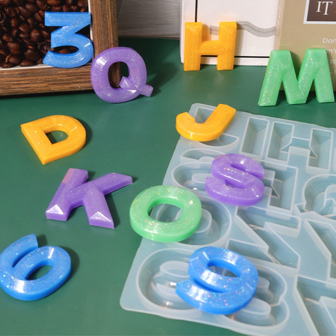 Alphabet A-Z Silicone Molds, Letters Concrete Molds, Small Candle ...