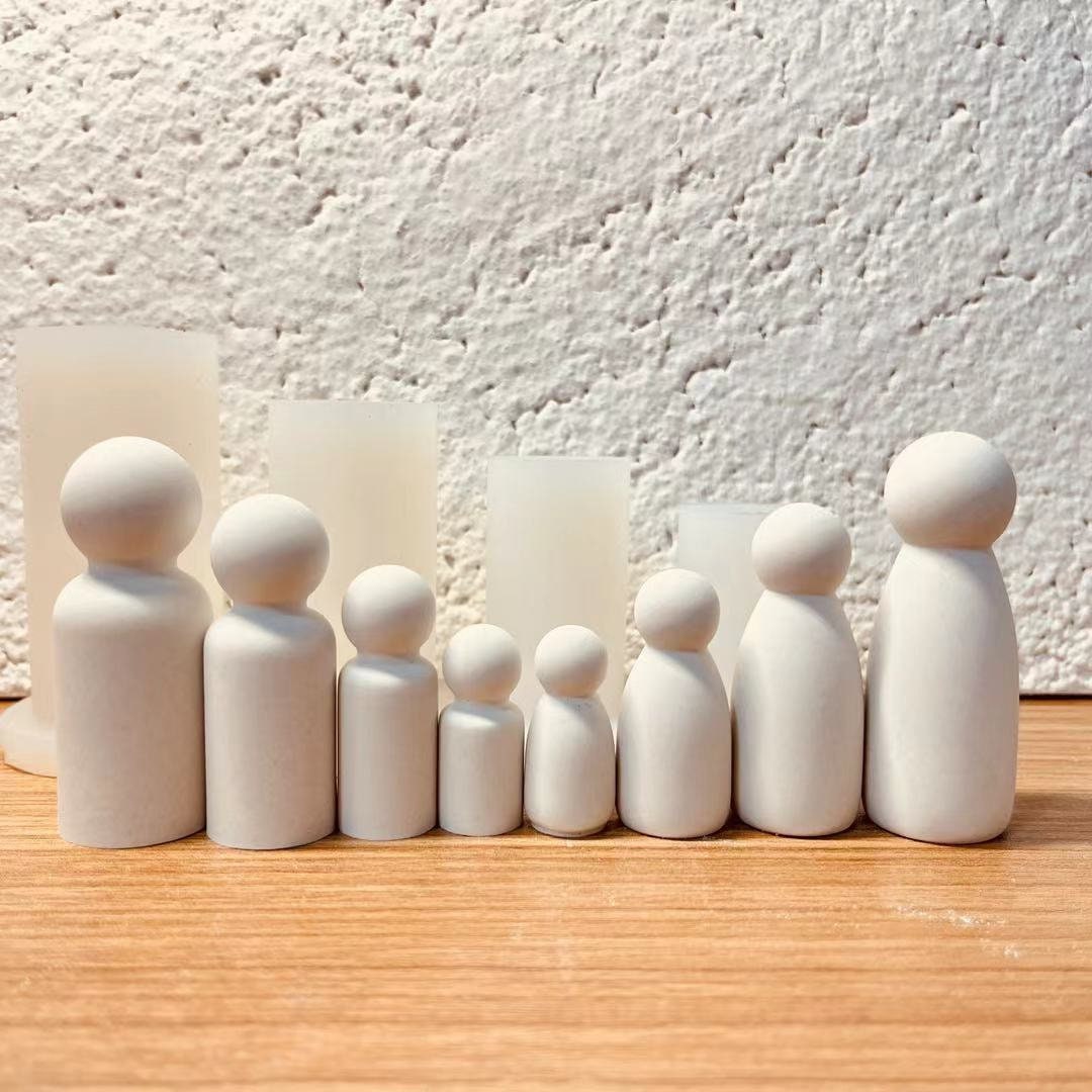 Silicone Mold Doll Family Figures Casting Mold, Silicone Casting Moulds ...