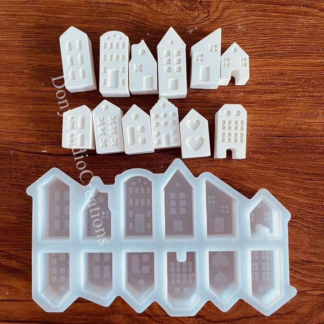 Silicone Molds Mini House, Casting Mold House for Decoration, DIY ...