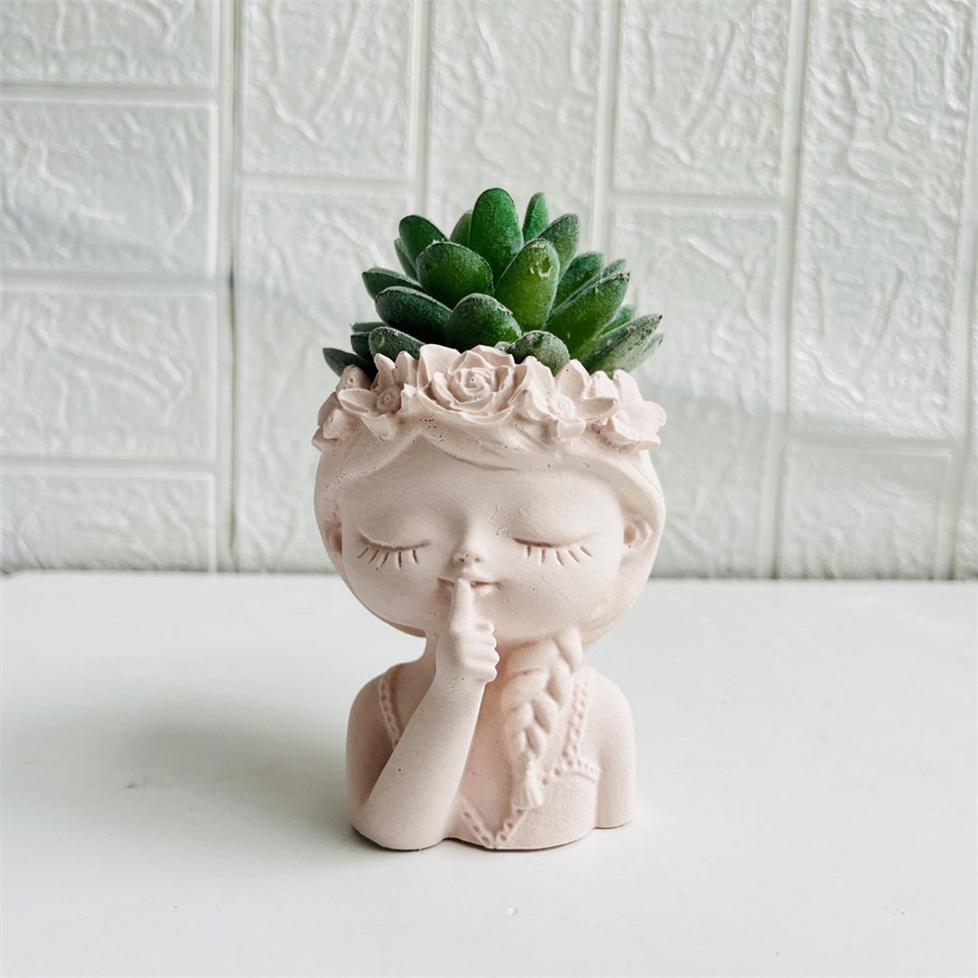Girl Planter Pot Concrete Mold, Concrete Women Body Flower Pot Bowl ...