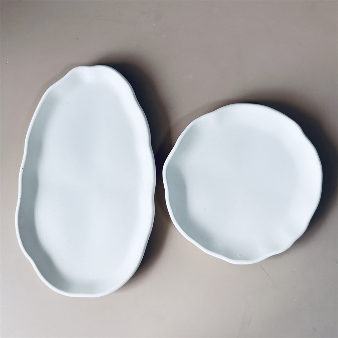 Silicone Molds Tray, Oval Plate, Irregular Coaster Tray Coaster Casting ...