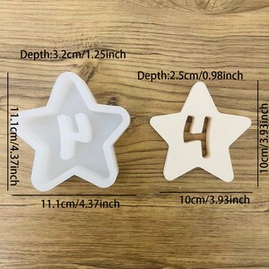 Advent Numbers Silicone Molds, Stars Casting Molds, 1,2,3,4 Numbers ...