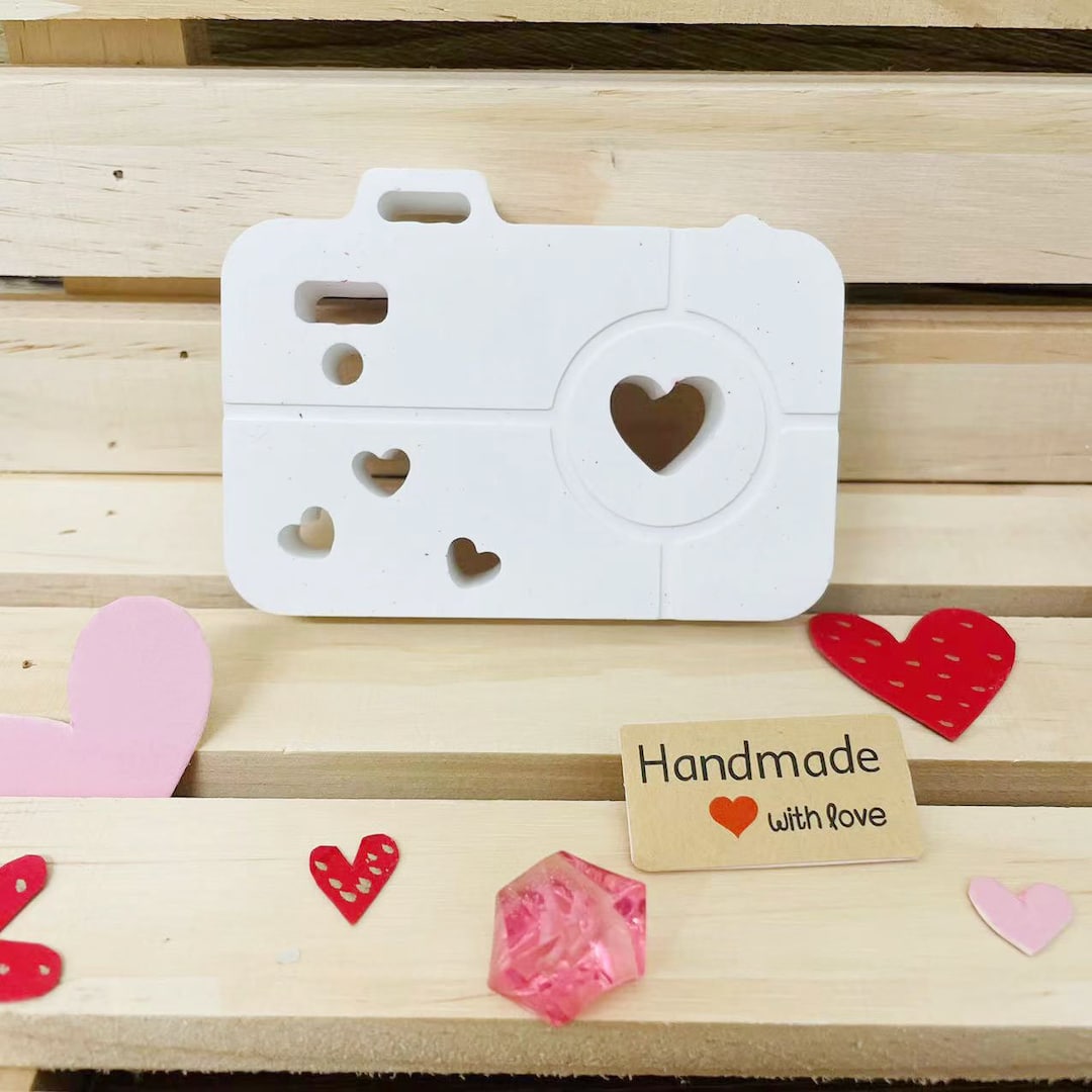 Silicone Mold Camera With Heart, Casting Mold Standing Camera, DIY Gift ...