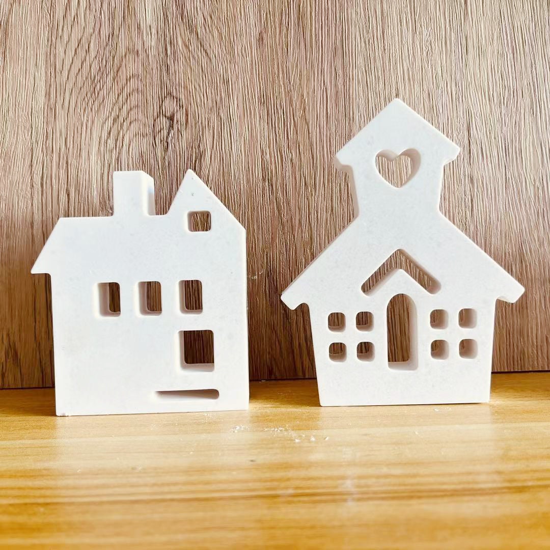 Silicone Mold House With Chimney, Silicone Casting Molds, House Molds ...
