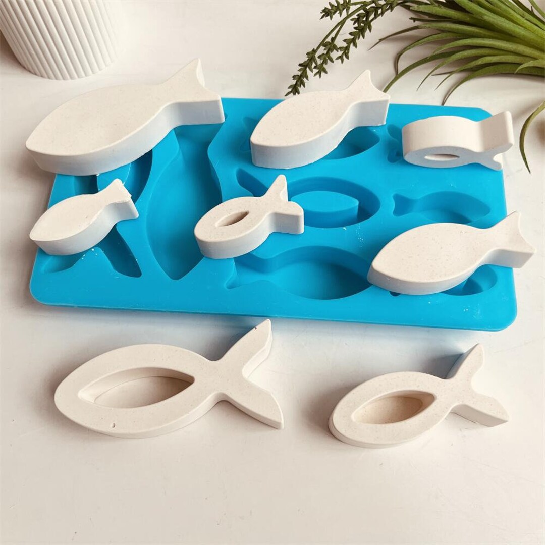 Fish Silicone Mold, Small Fishes Silicone Casting Mold for Concrete ...