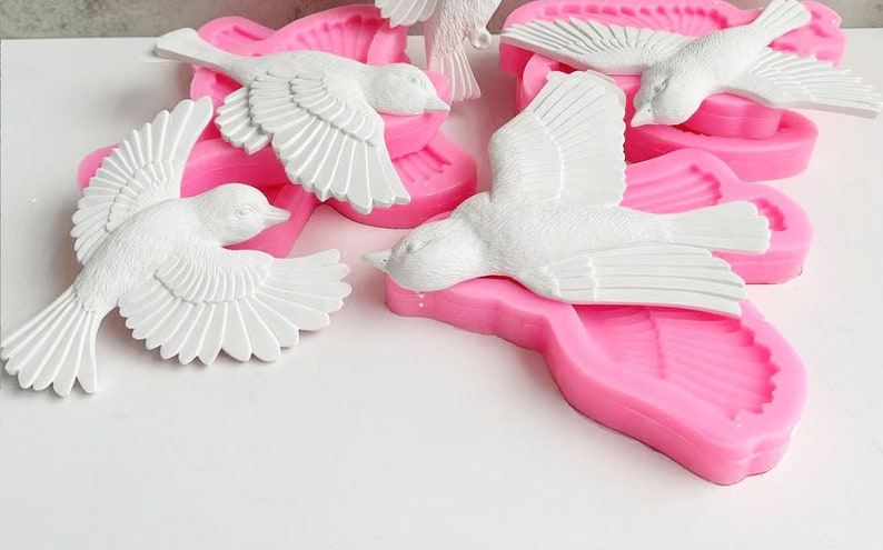 Birds Silicone Moulds Bird Concrete Molds Gypsum Raysin - Etsy