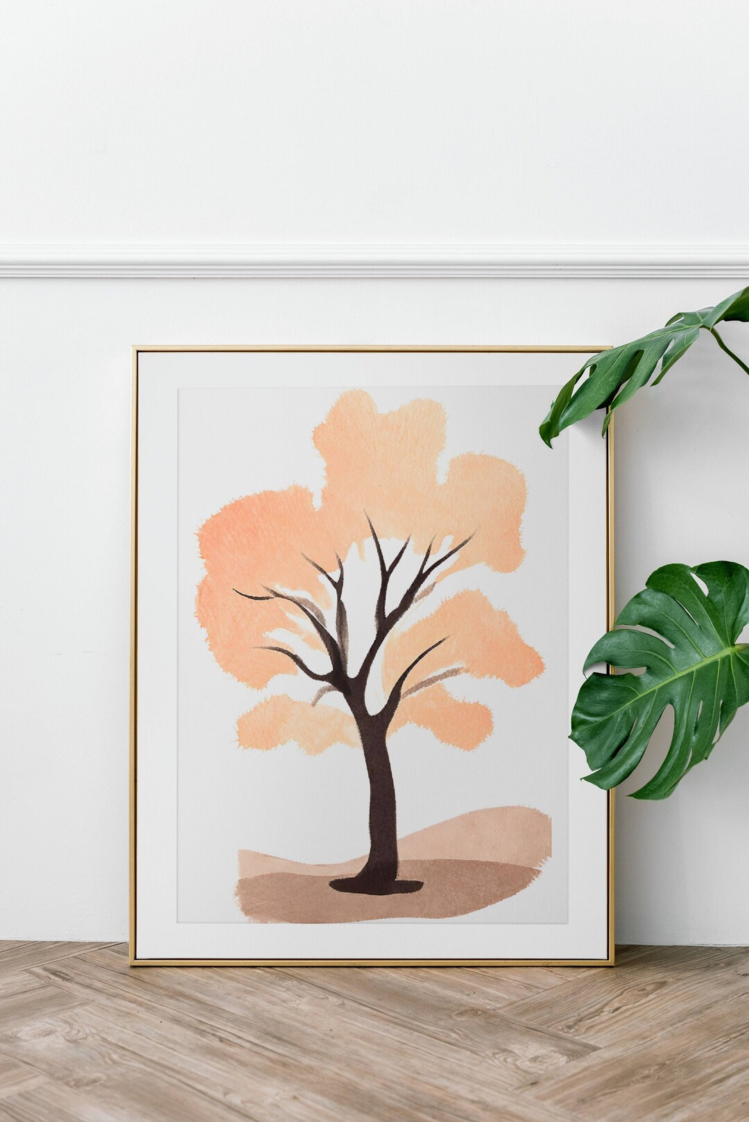 Autumn Treescapes - Fall Foliage Art, Silhouette Trees, Landscape Print ...