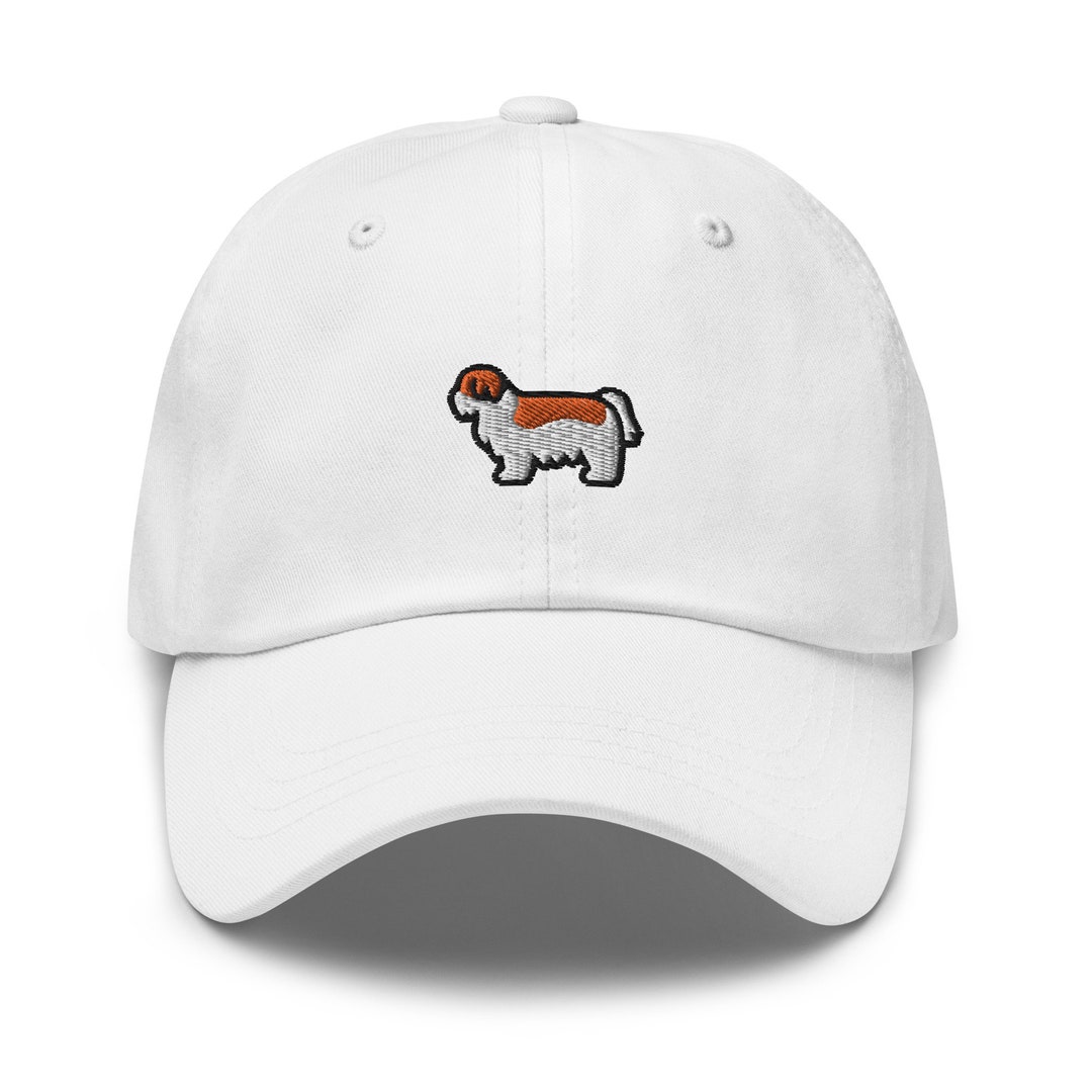 Shih Tzu Dog Embroidered Baseball Cap Cotton Adjustable Dad Hat Cute ...