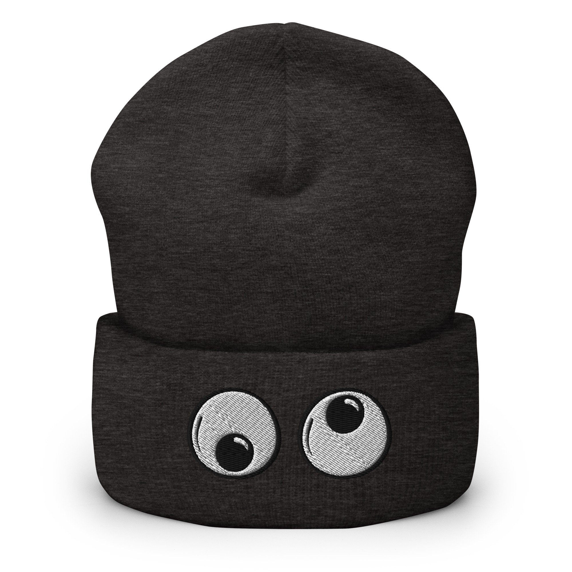 Funny Eyes Embroidered Beanie Eyes Cuffed Hat Winter Gift - Etsy