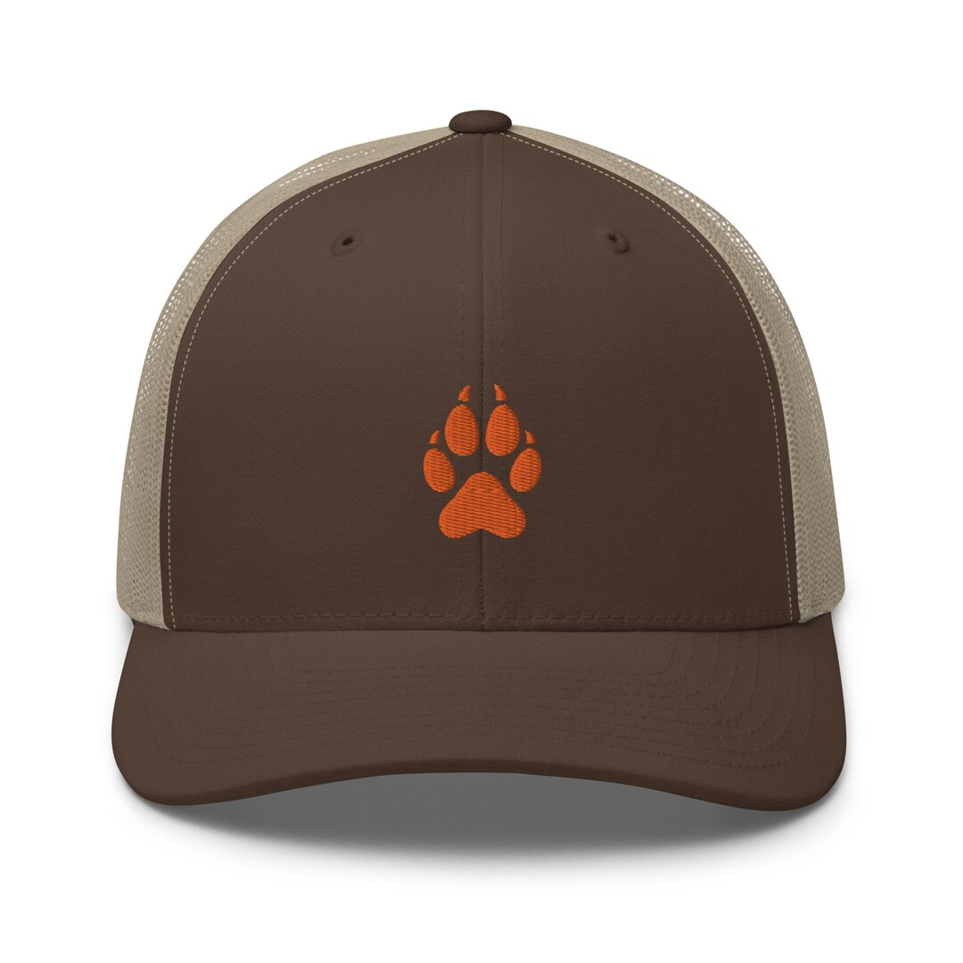Paw Embroidered Trucker Hat Cotton Baseball Cap Adjustable Trucker Cap ...
