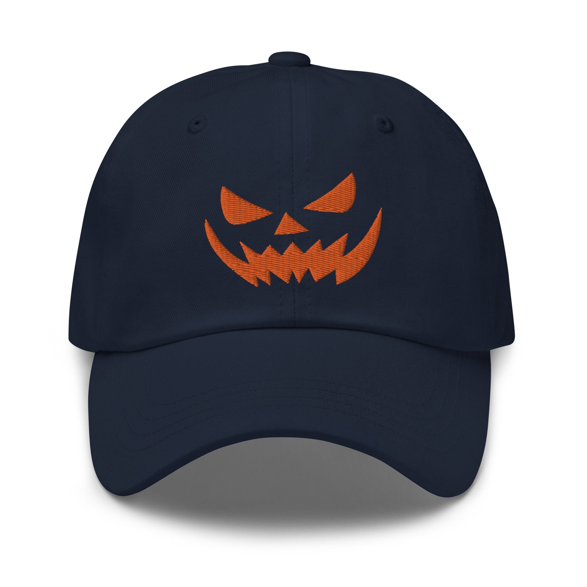 Pumpkin Face Embroidered Baseball Cap Halloween Cotton Hat Adjustable ...