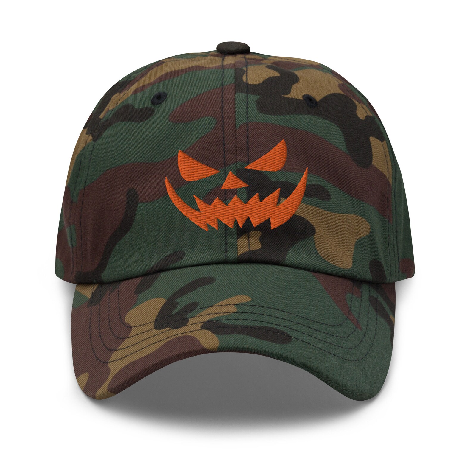 Pumpkin Face Embroidered Baseball Cap Halloween Cotton Hat Adjustable ...