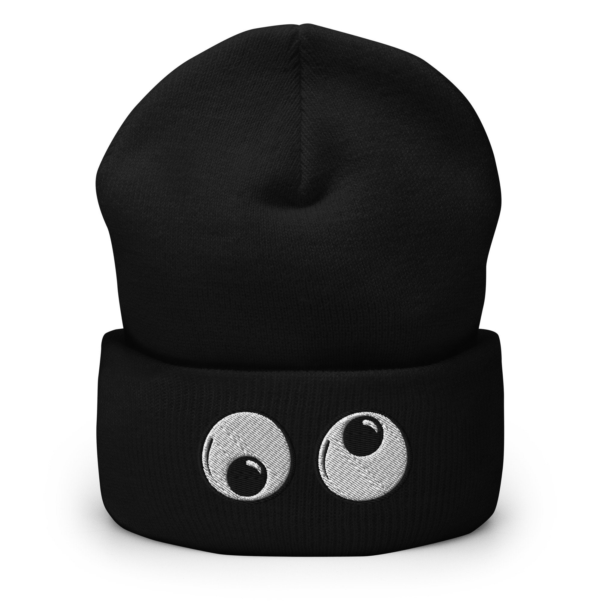Funny Eyes Embroidered Beanie Eyes Cuffed Hat Winter Gift - Etsy