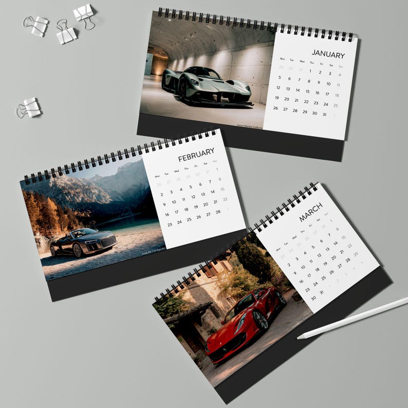 2026 Supercar Desktop Calendar | 'icons' Automotive Car Enthusiast Gift ...