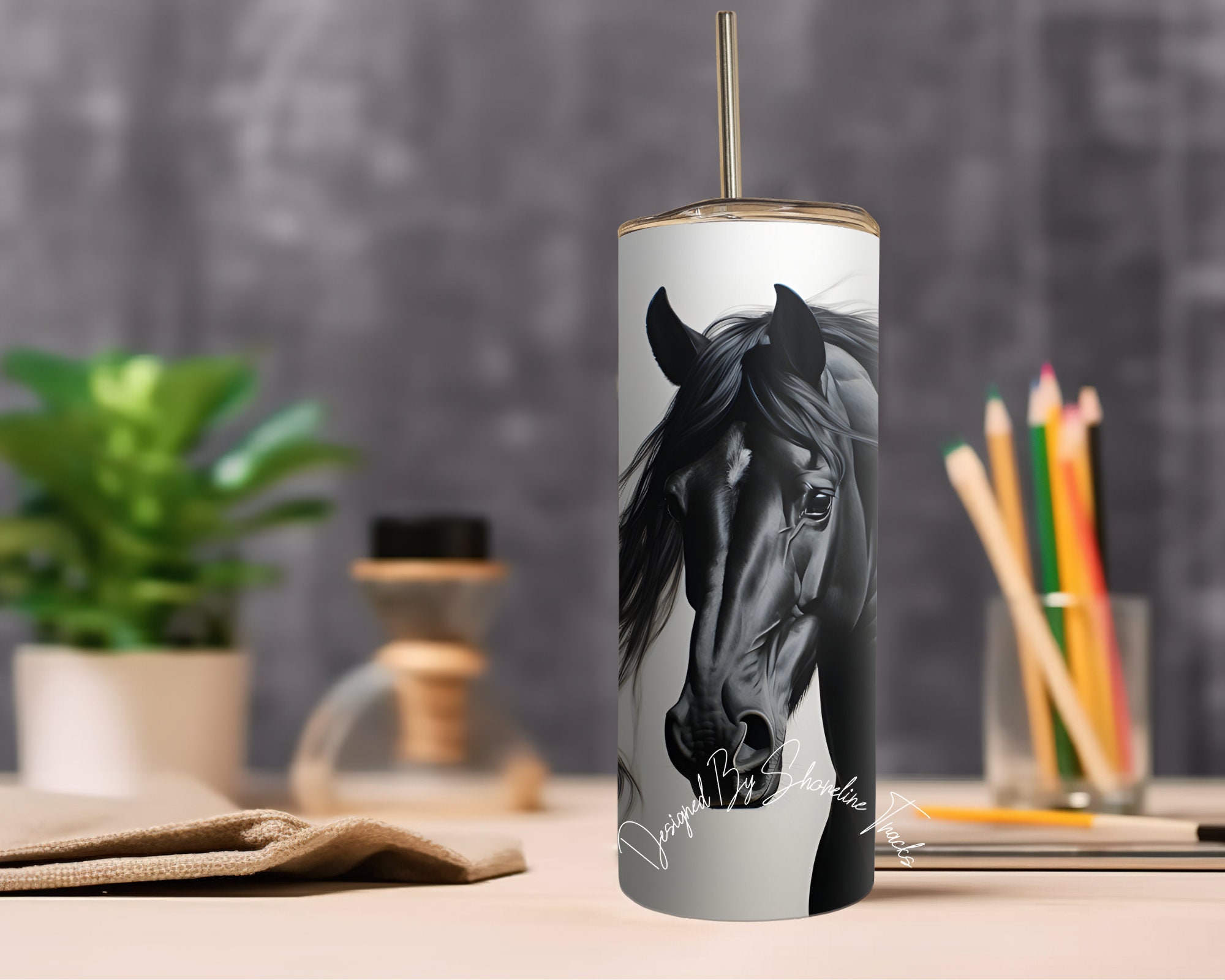 Black Horse 20 Oz Tumbler Wrap Sublimation Tumbler Design Tumbler Wrap ...