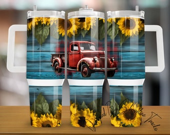 Vintage Truck With Sunflowers Png Watercolor Sunflower - Etsy