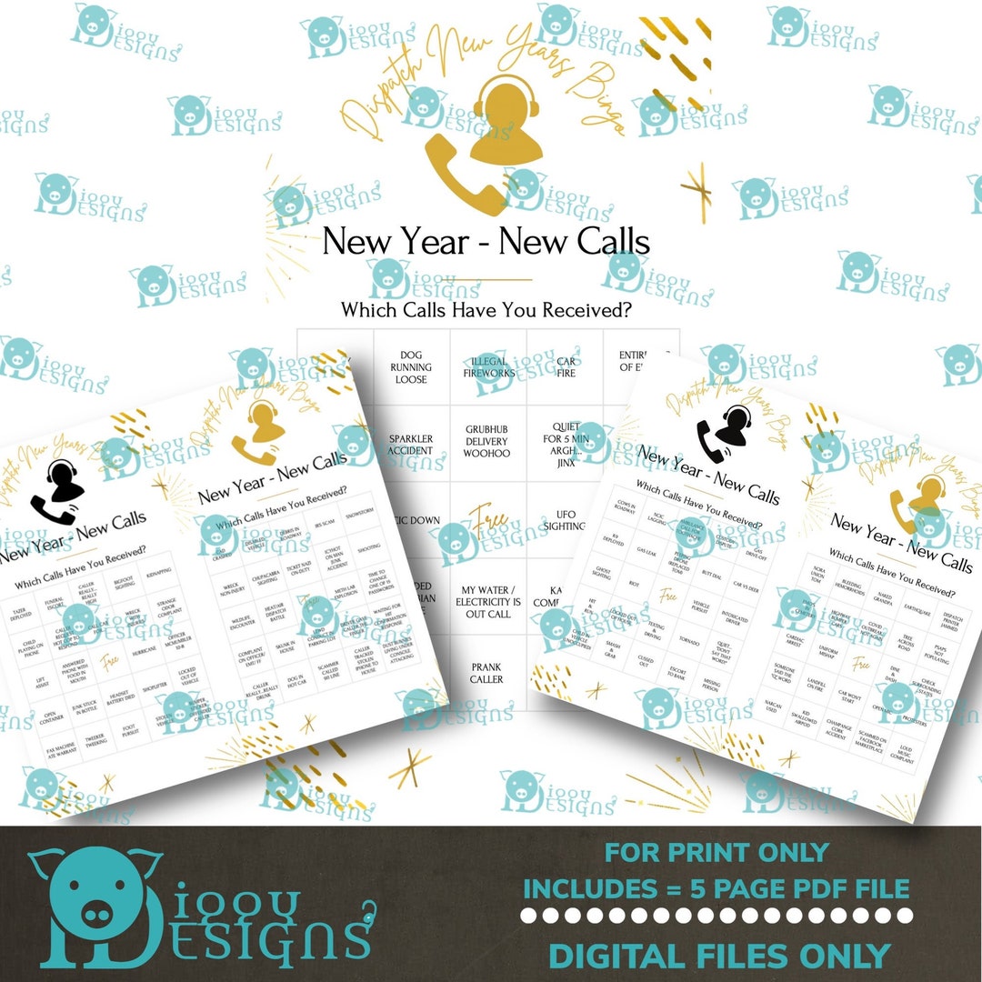 Dispatch New Years Calls Bingo - INSTANT - DIGITAL DOWNLOAD - Etsy